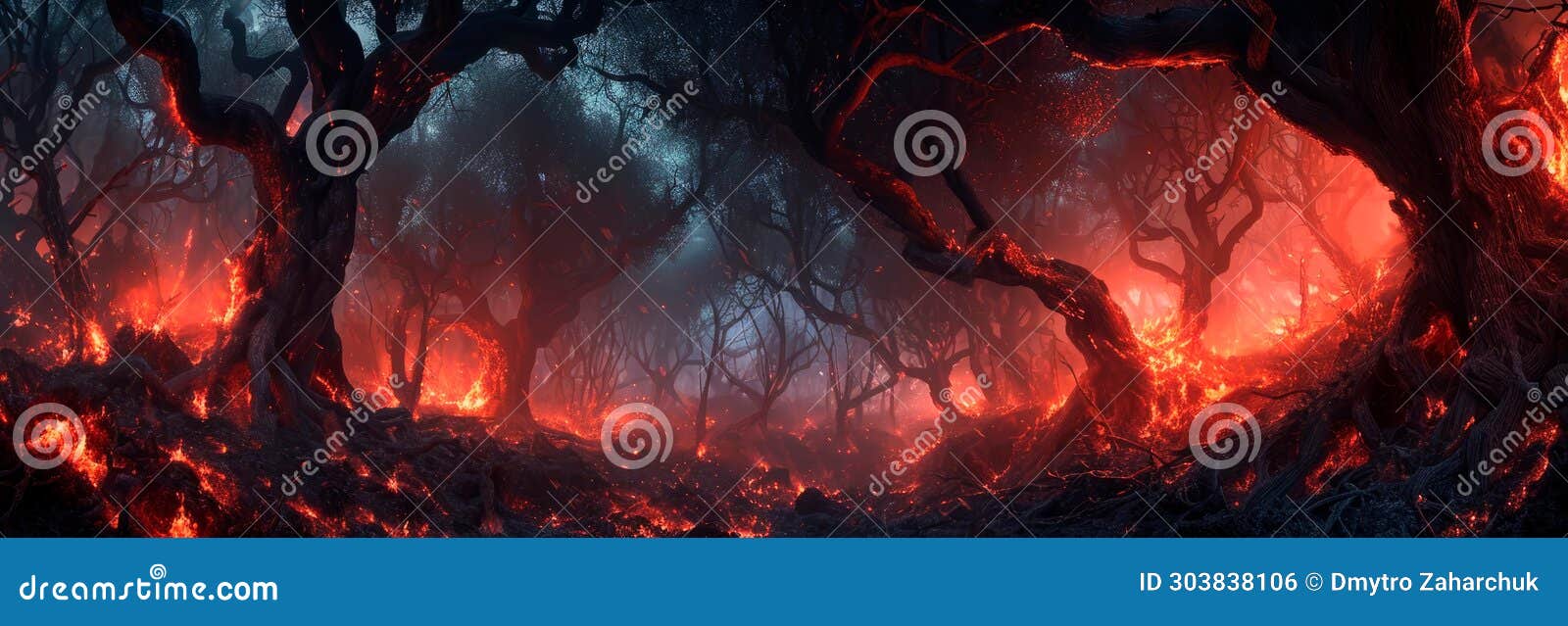 Infernal Hellish Futuristic Background. Royalty-Free Cartoon ...