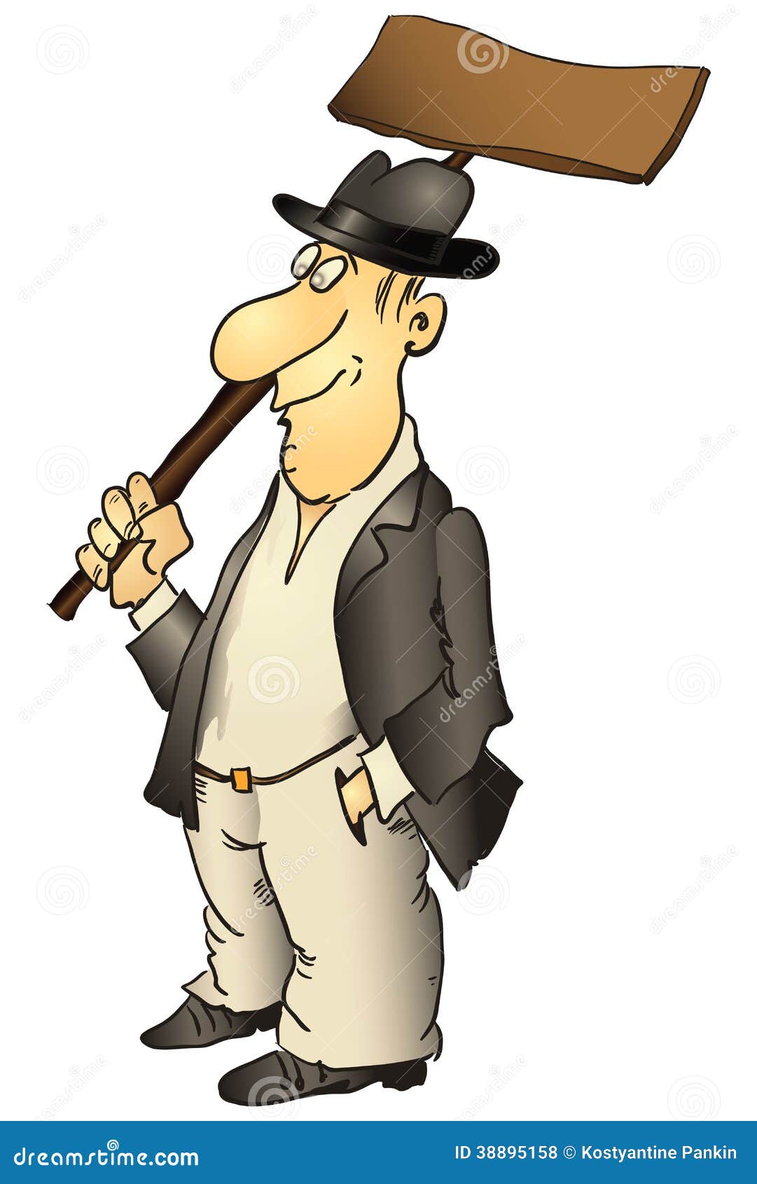 Demonstrant stock vector. Illustration of pose, employee - 38895158