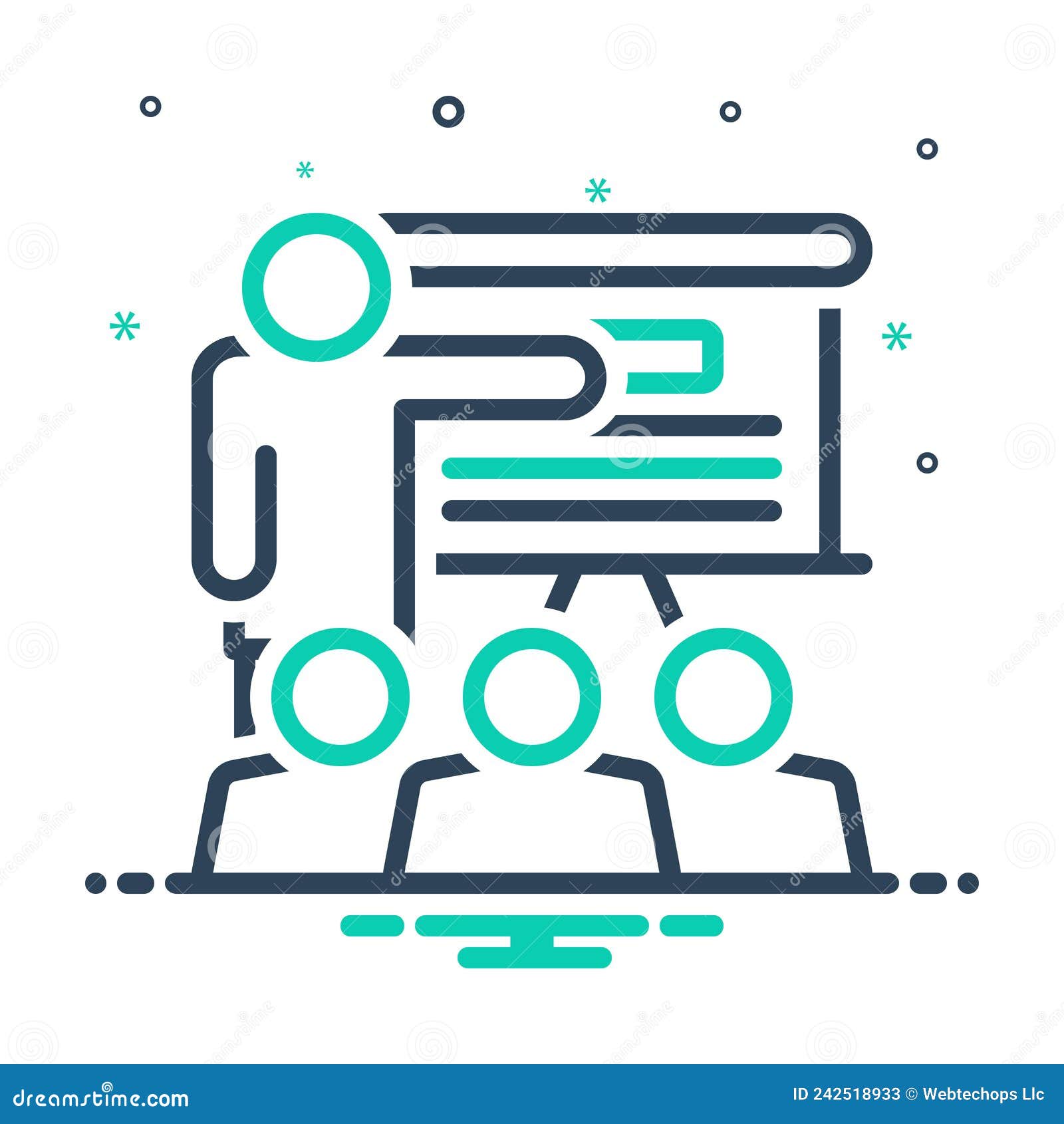 Mix Icon for Demonstrates, Training and Teacher Stock Vector ...