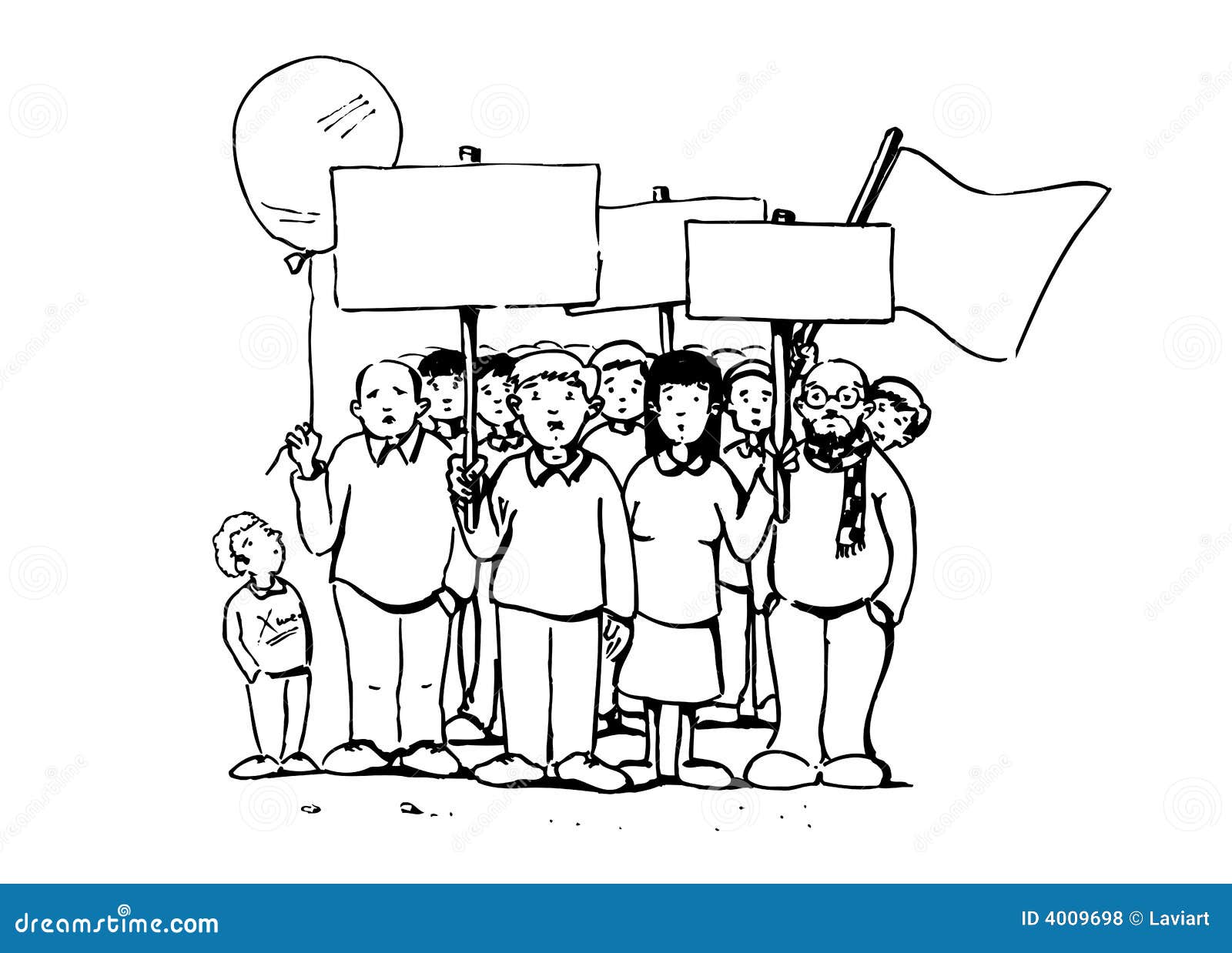 Demonstratie vector illustratie. Illustration of menigte - 4009698