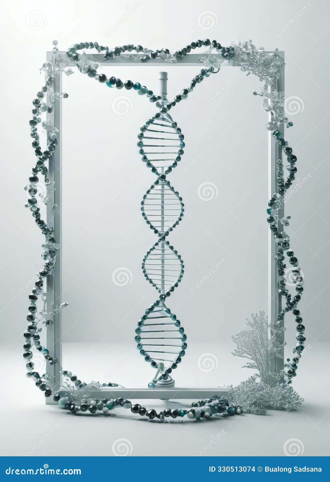Dna frame with stock illustration. Illustration of chemical - 330513074