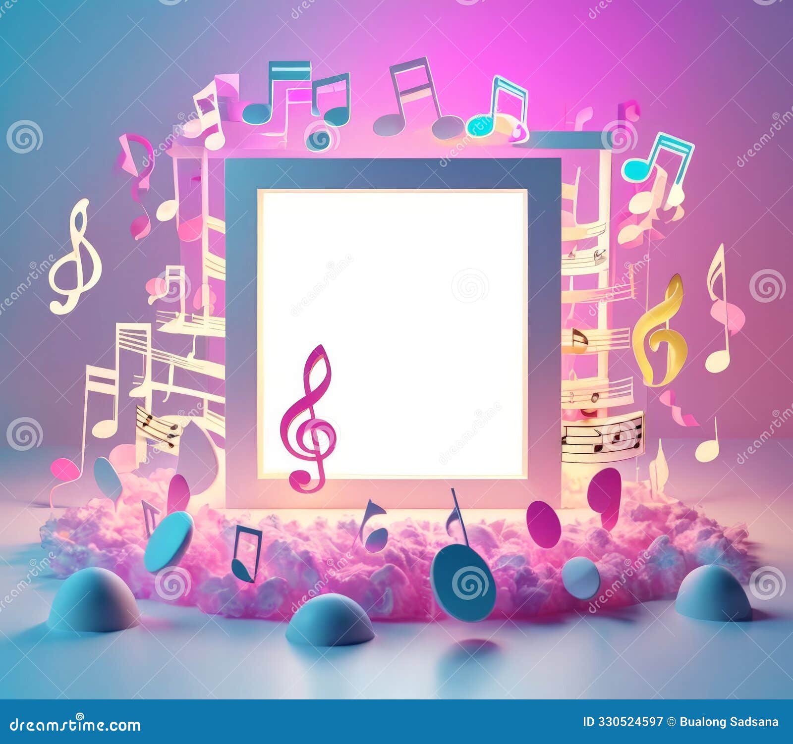 Music Background with Musical Notes and Stock Illustration ...