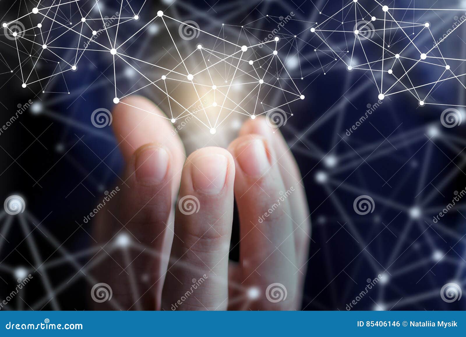 Demonstrating Digital Connection Lines. Stock Photo - Image of ...