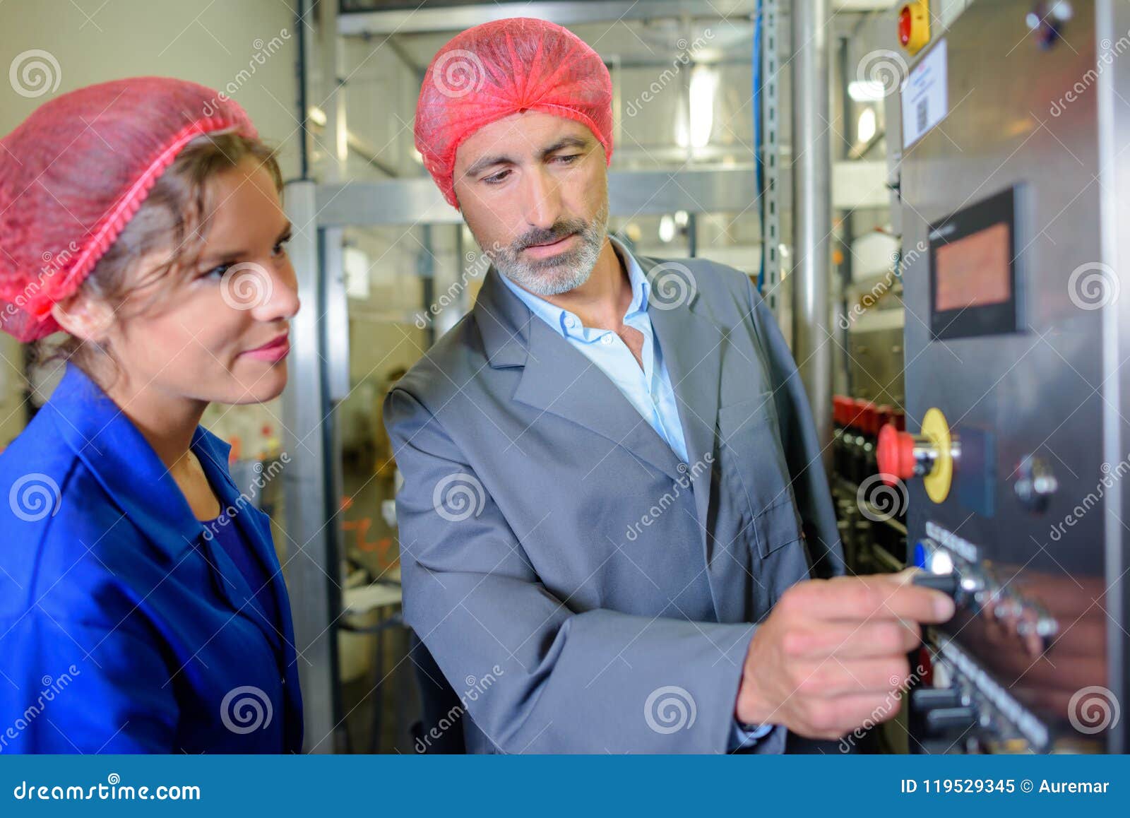 Demonstrating a Machine Adjustment Stock Image - Image of industry ...