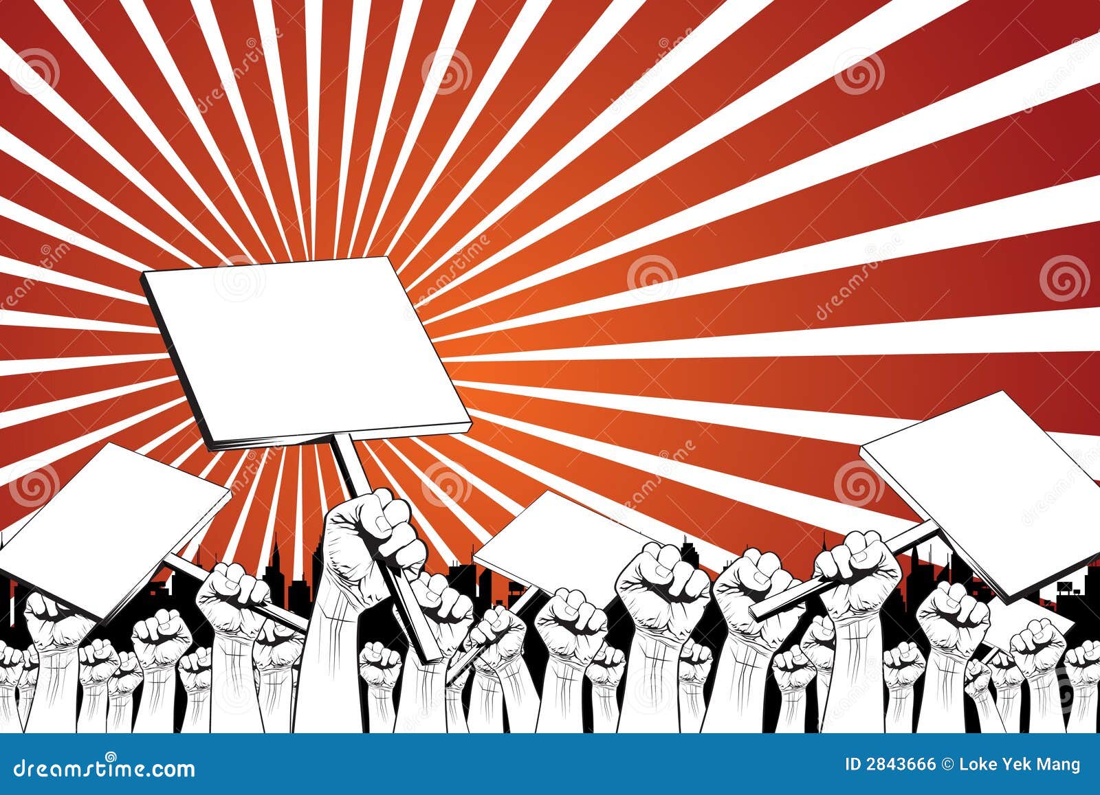 Demonstration stock vector. Illustration of fist, fierce - 2843666