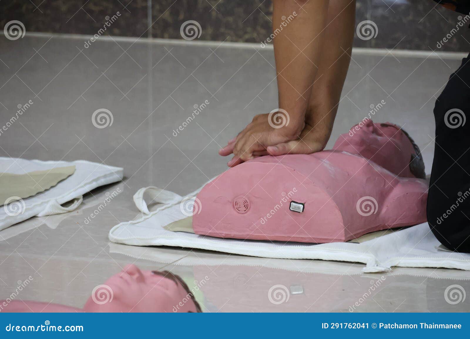 Demonstration of Artificial Respiration Using a Dummy, Medical Concept ...