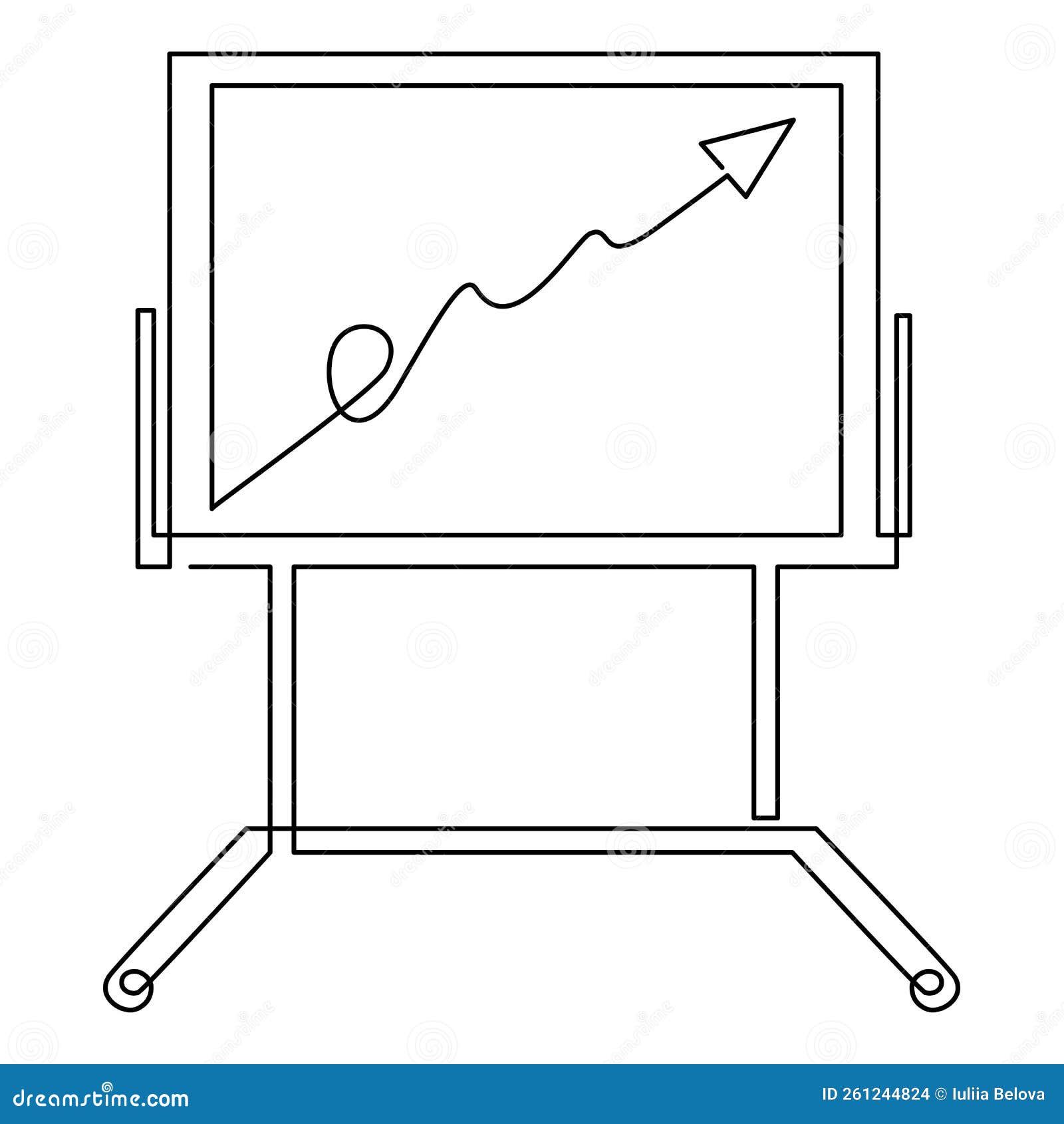 Demonstration Board for the Office. White Board for Drawing by Marker ...