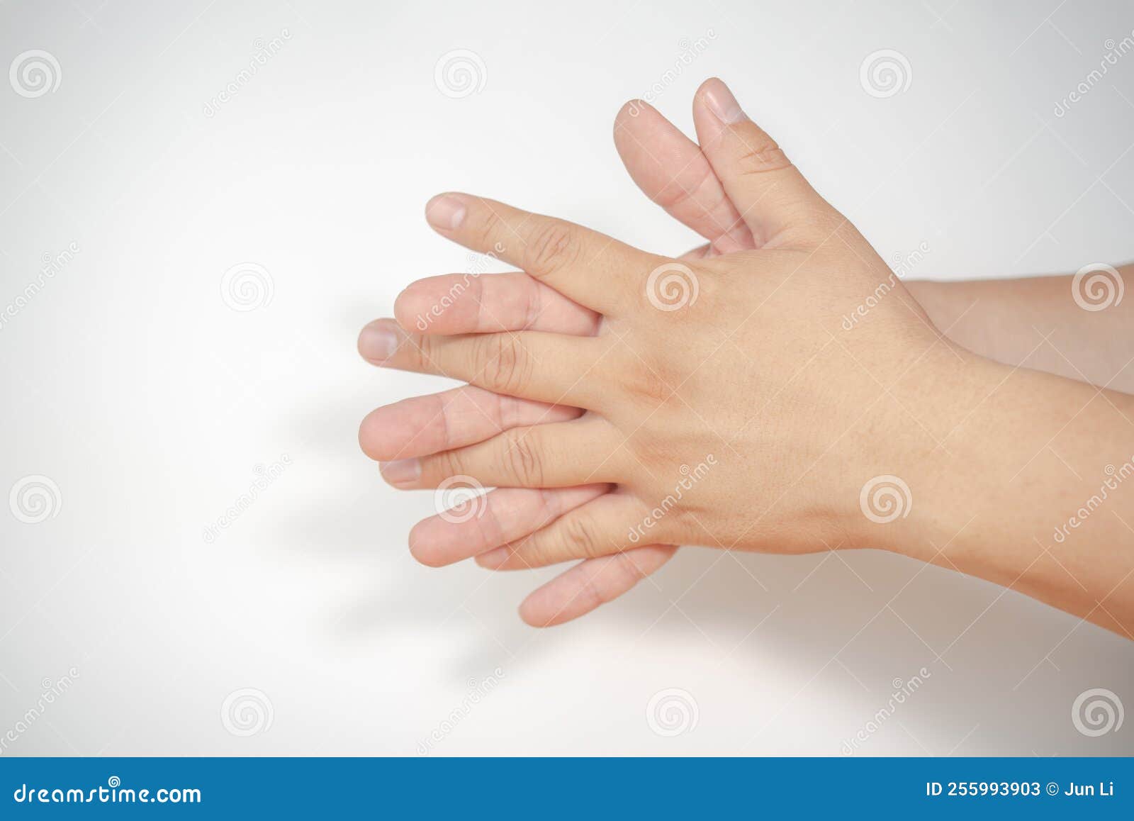 Demonstration of Correct Hand Washing Posture Stock Image - Image of ...