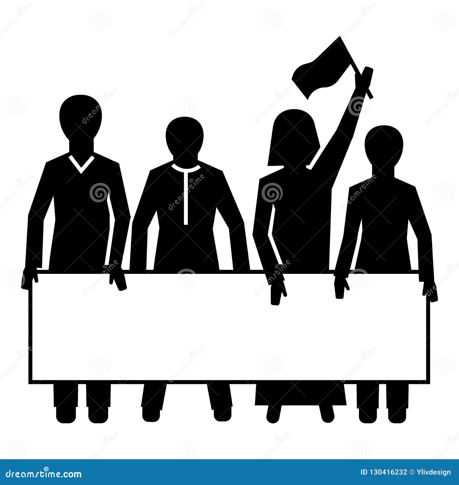Demonstration Crowd Icon, Simple Style Stock Vector - Illustration of ...