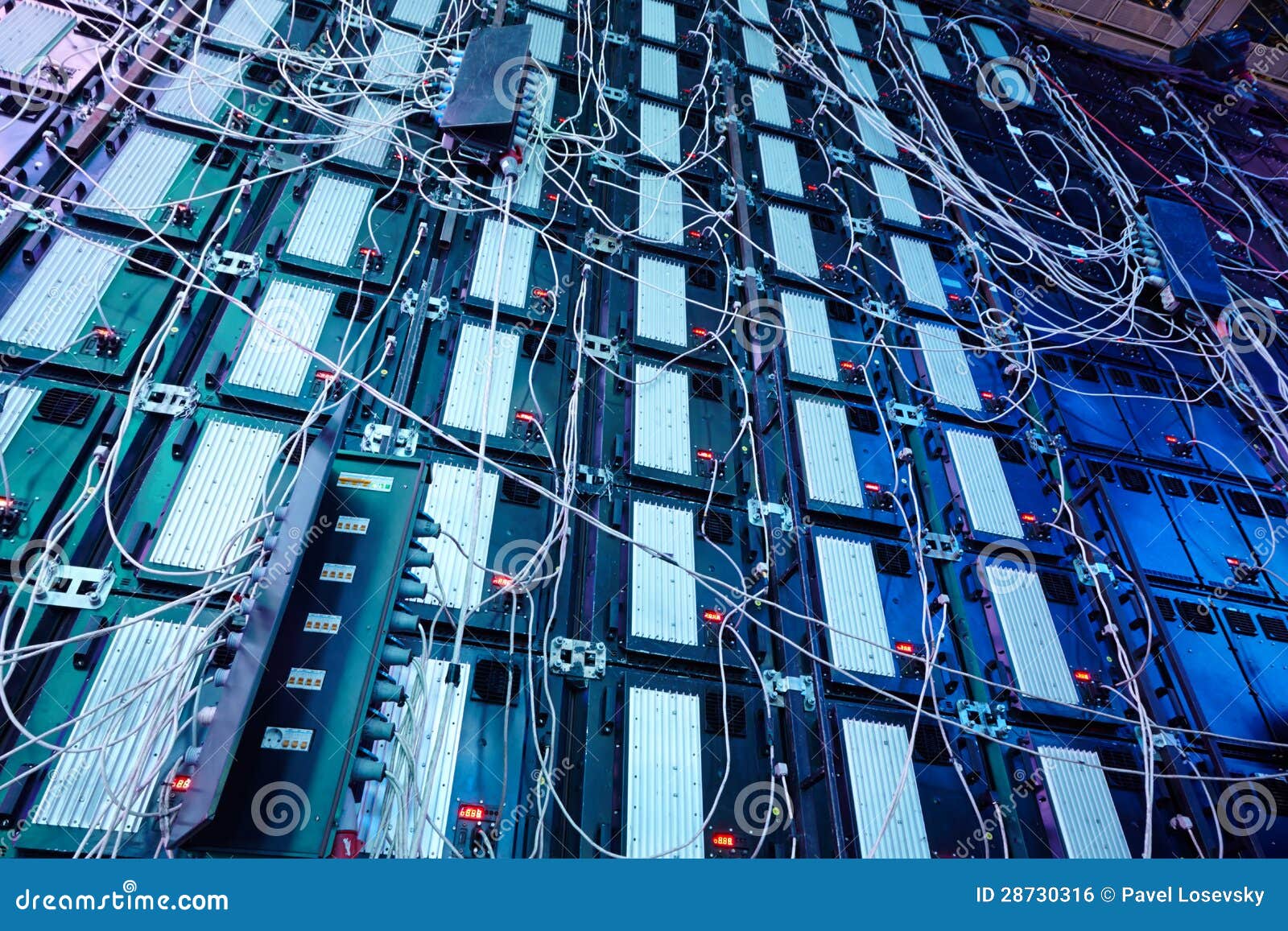 Demonstration Display Screen from Behind Stock Photo - Image of ...