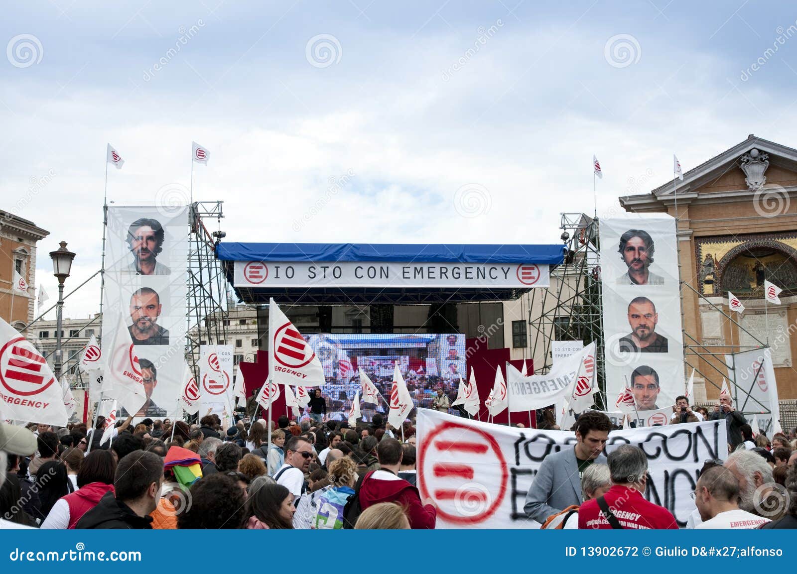 Demonstration for Emergency Ong in Rome Editorial Photography - Image ...