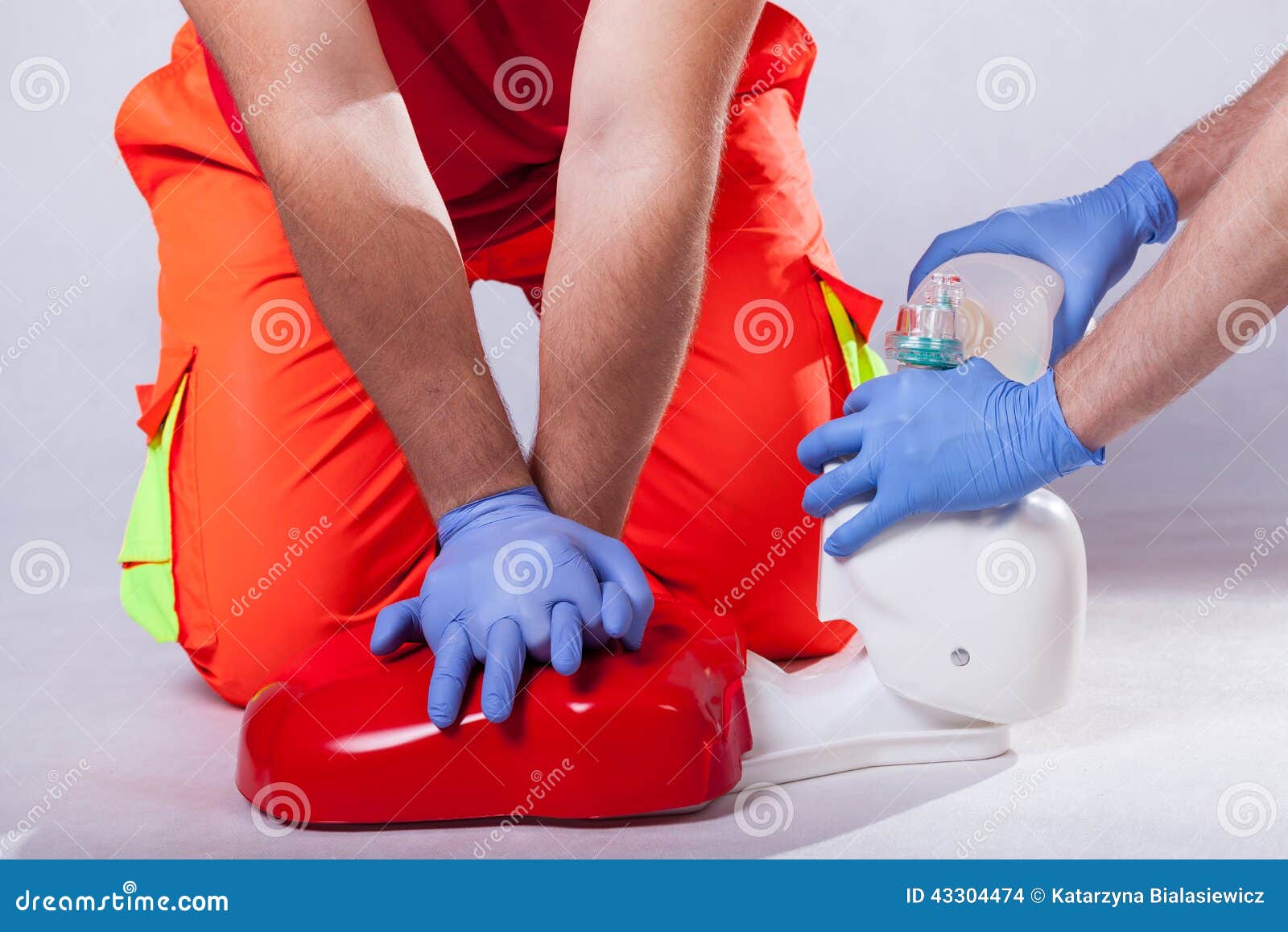 Demonstration of first aid stock photo. Image of glove - 43304474