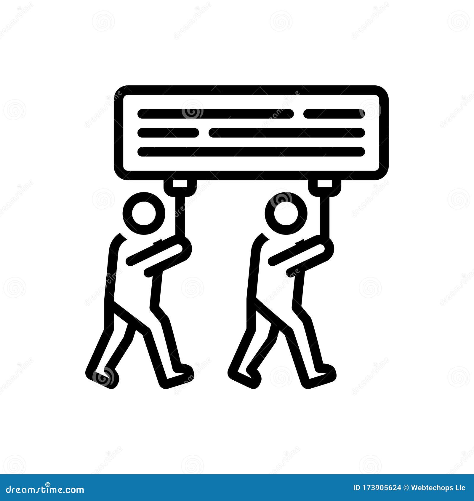 Black Line Icon for Demonstration, Manifestation and Billboard Stock ...