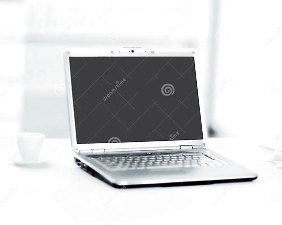 Demonstration of a laptop stock photo. Image of digital - 46608206