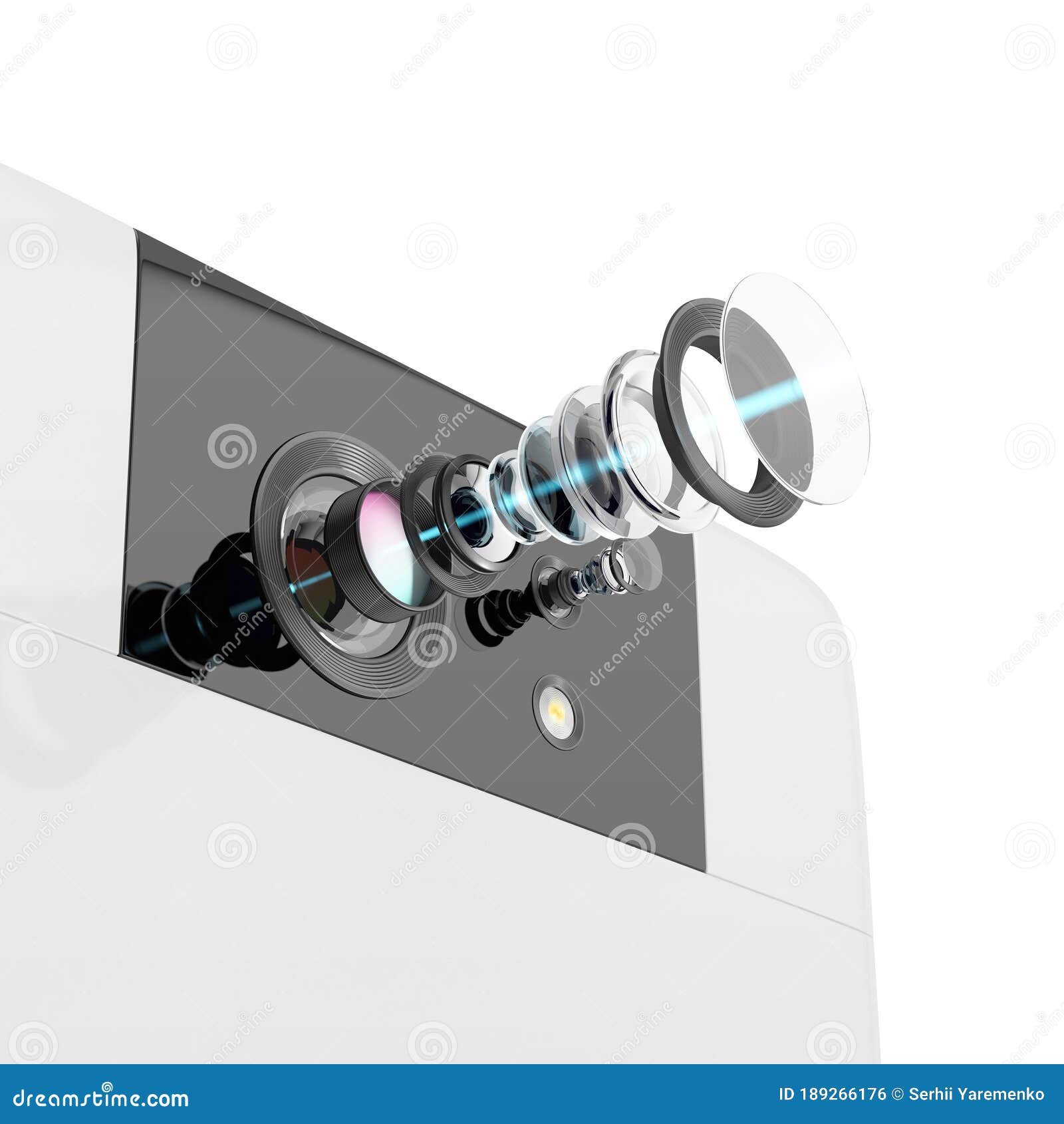 Demonstration of the Lens Structure Stock Illustration - Illustration ...