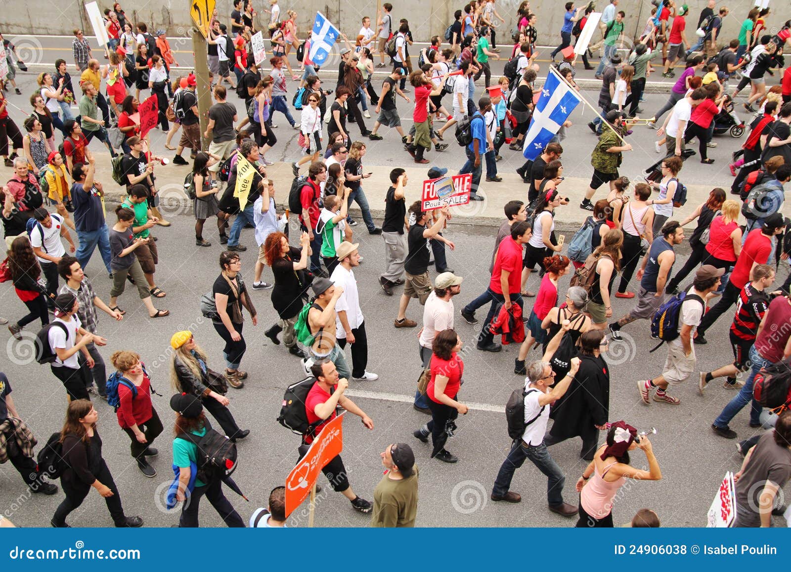 Demonstration in Montreal Street Editorial Stock Photo - Image of ...