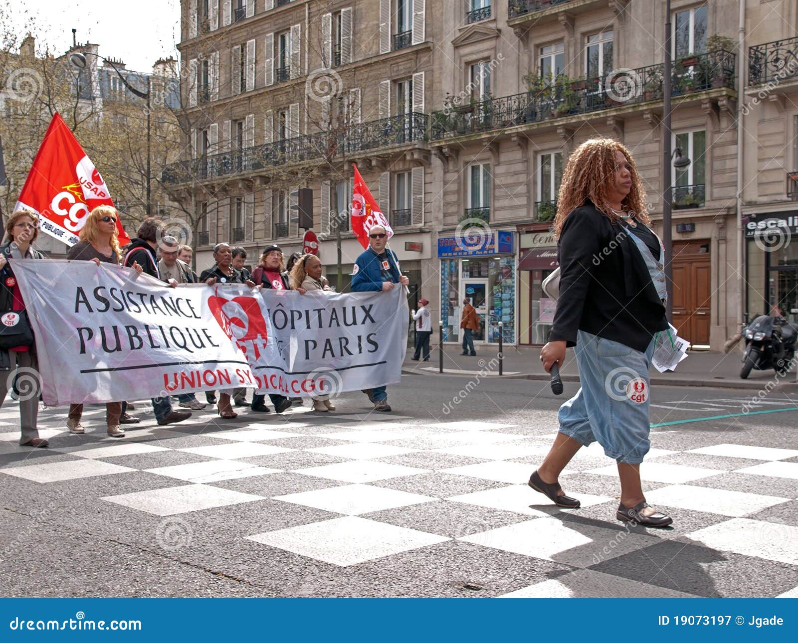 Demonstration in Paris editorial photography. Image of poster - 19073197
