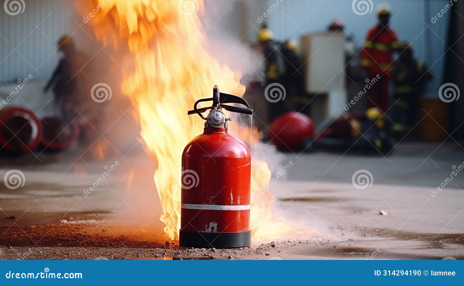 Demonstration of Safety Equipment Use Fire Extinguisher Application.AI ...