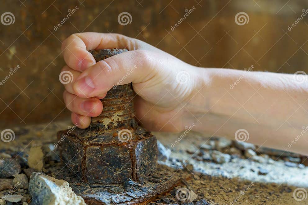Demonstration of the Size of the Bolts on the Example of a Hand ...