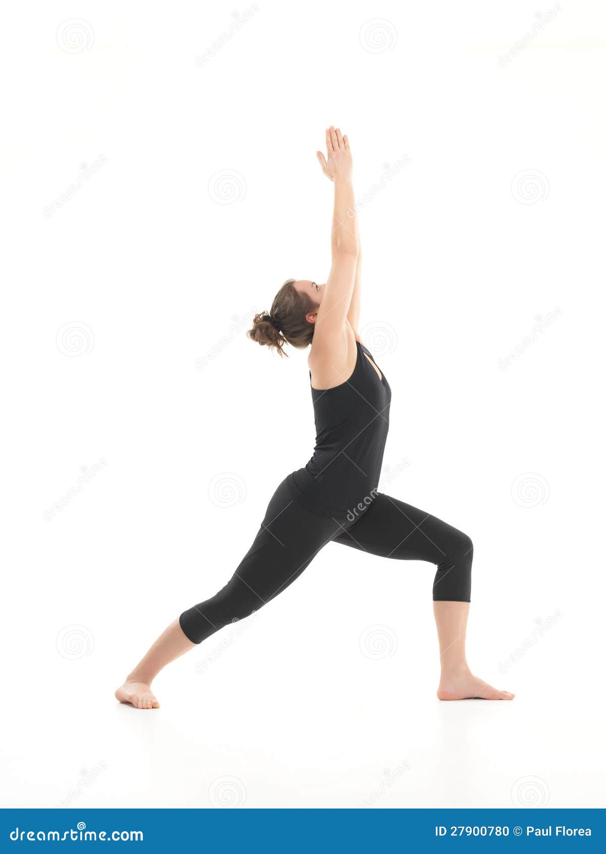Demonstration of Stretching Yoga Posture Stock Photo - Image of ...