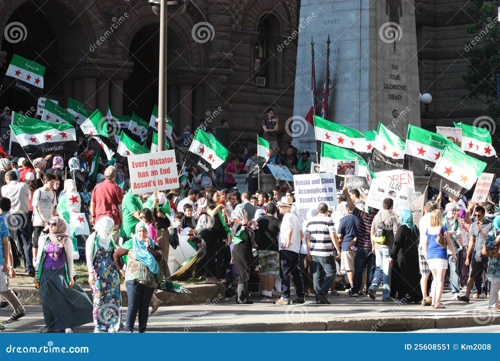 Demonstration To Support Syrian Freedom Movement Editorial Photo ...