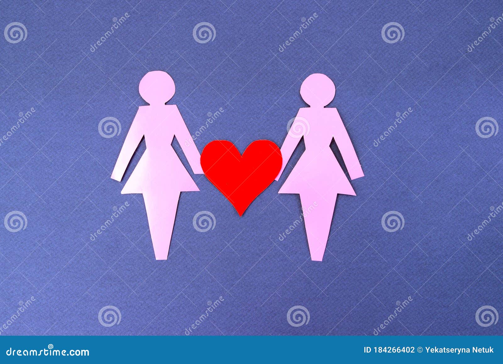 Demonstrations Same Sex Couples In Love On Blue Background Human