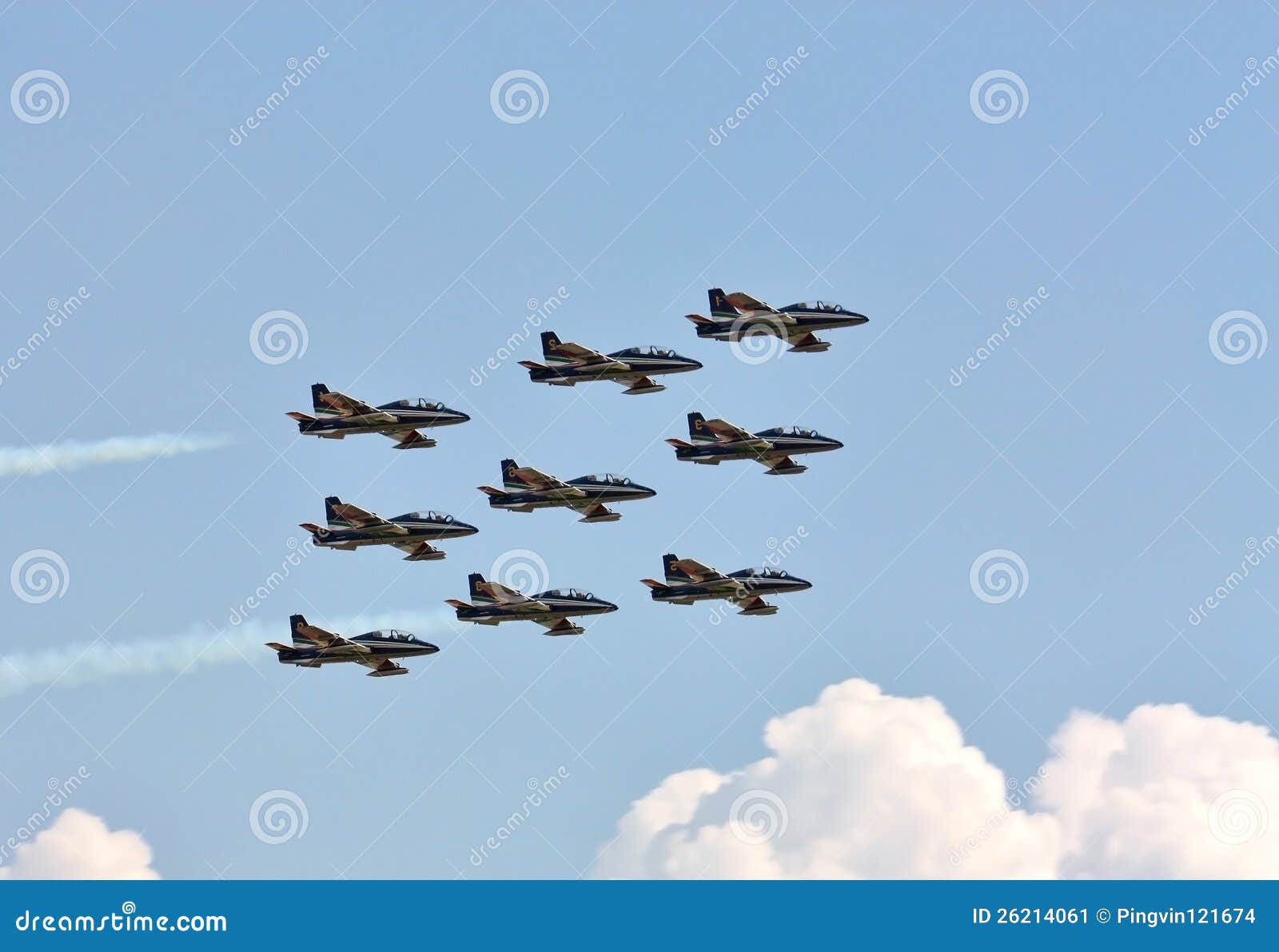 Demonstrative Performance of Aerobatic Team Stock Image - Image of ...