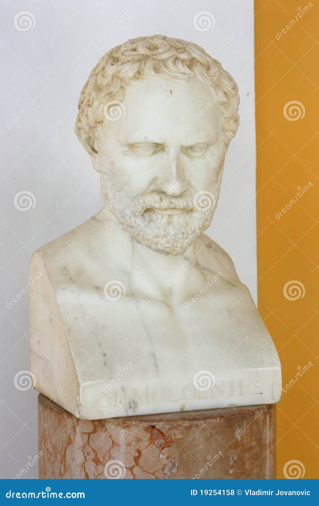 Demosthenes bust editorial stock photo. Image of bust - 19254158