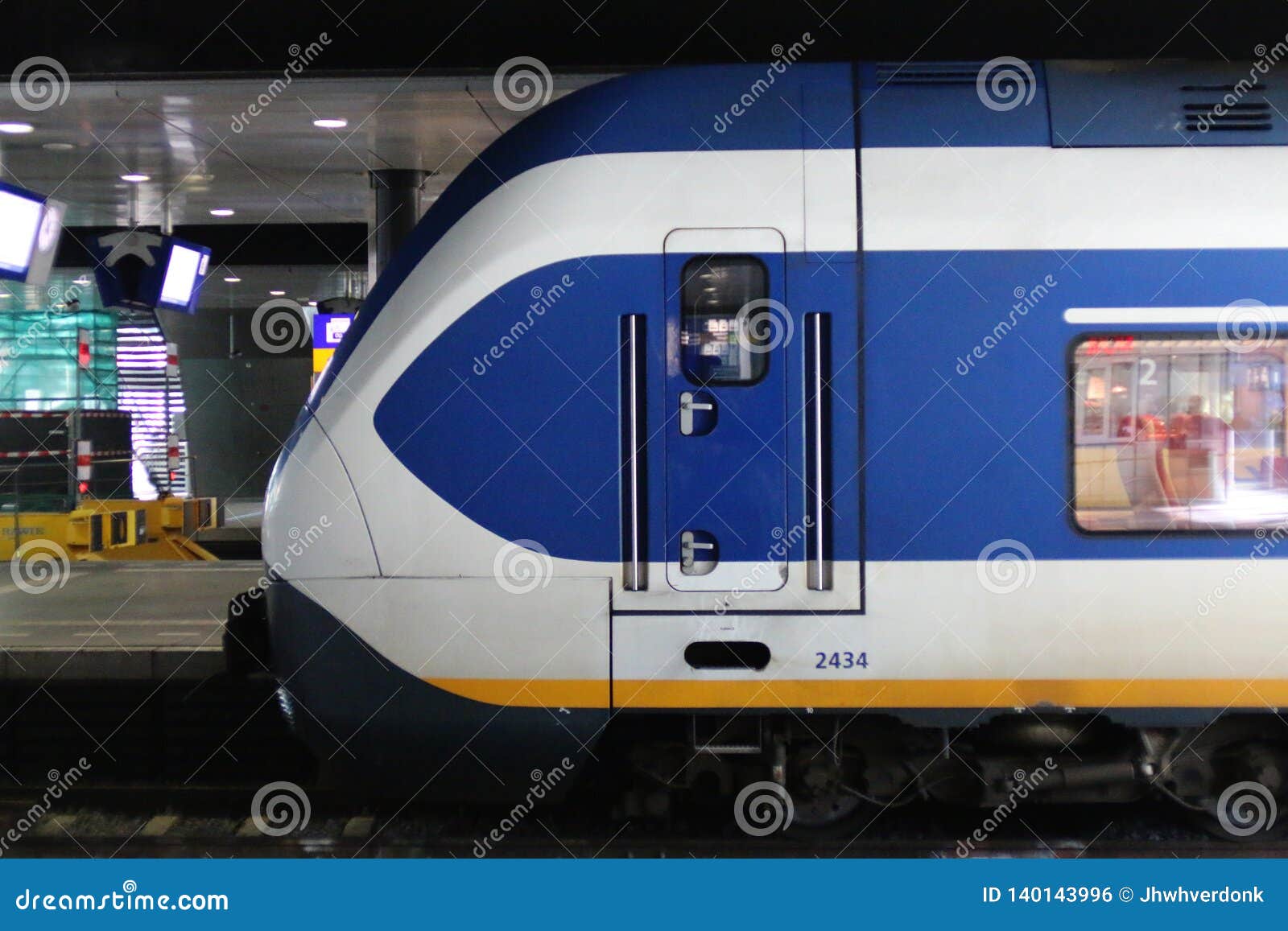 Den Hague, the Netherlands, February 15, 2019: a Side View of a Train ...