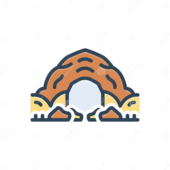 Color Illustration Icon for Den, Cave and Animal Stock Vector ...