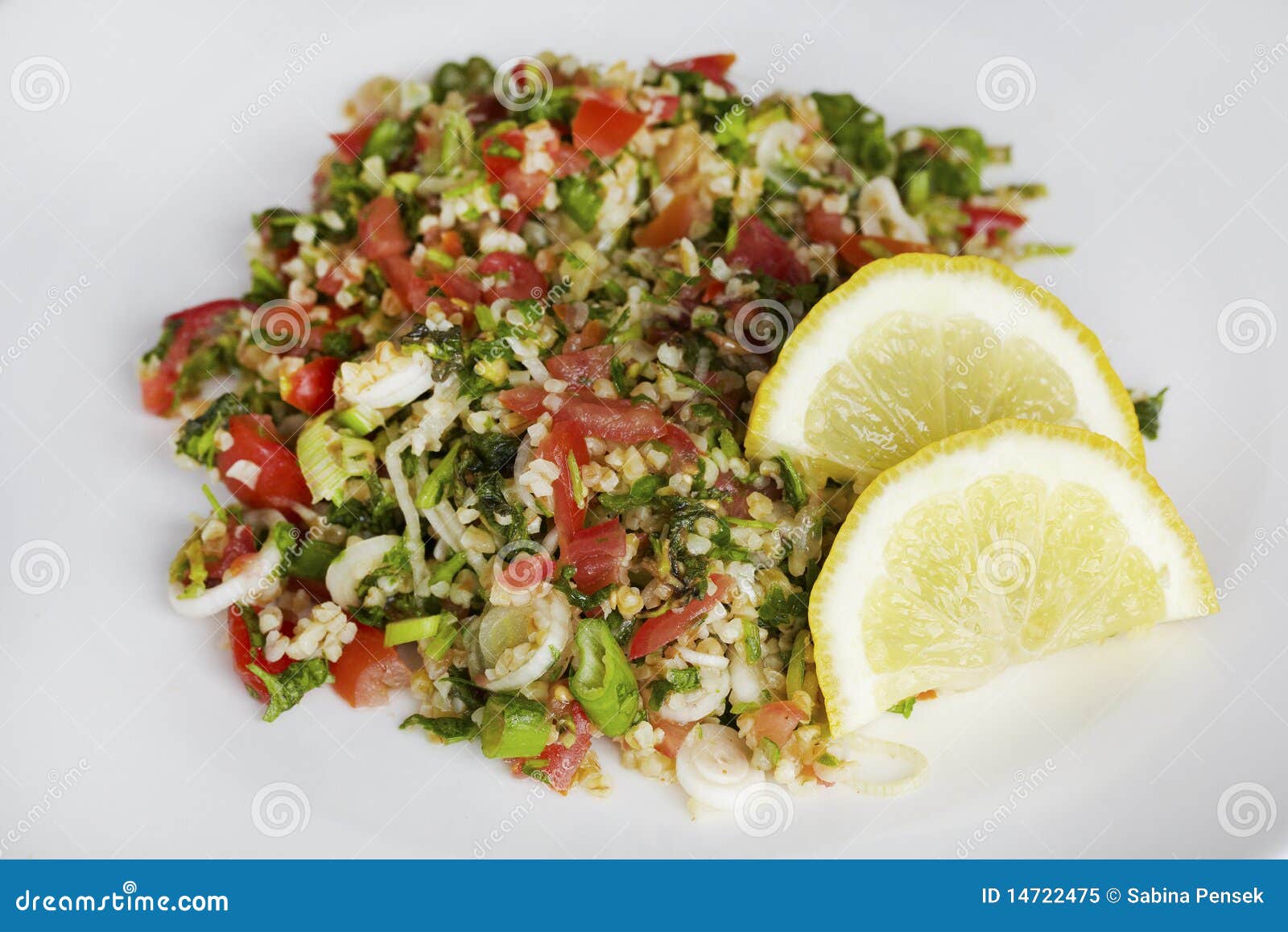 Den Libanesiska Citronen Skivar Tabbouleh Fotografering för Bildbyråer ...