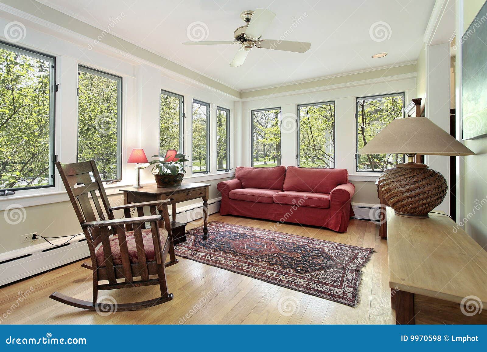 Den in suburban home stock photo. Image of leather, elegant - 9970598