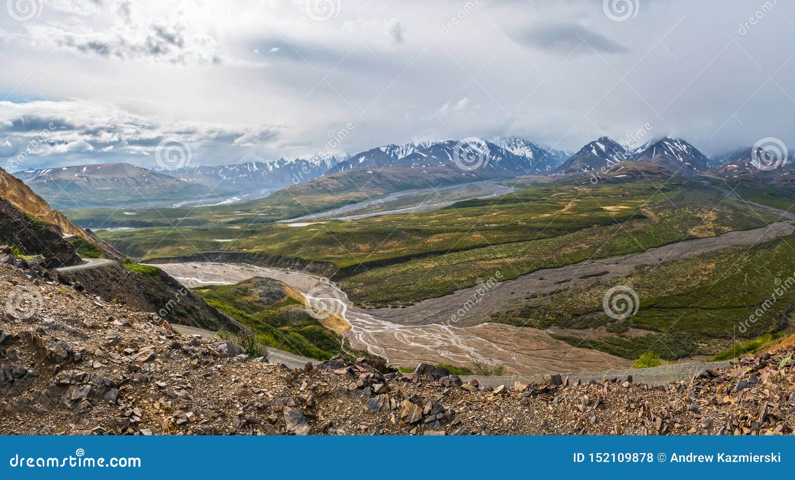Denali Panorama stock photo. Image of landscape, mountains - 152109878