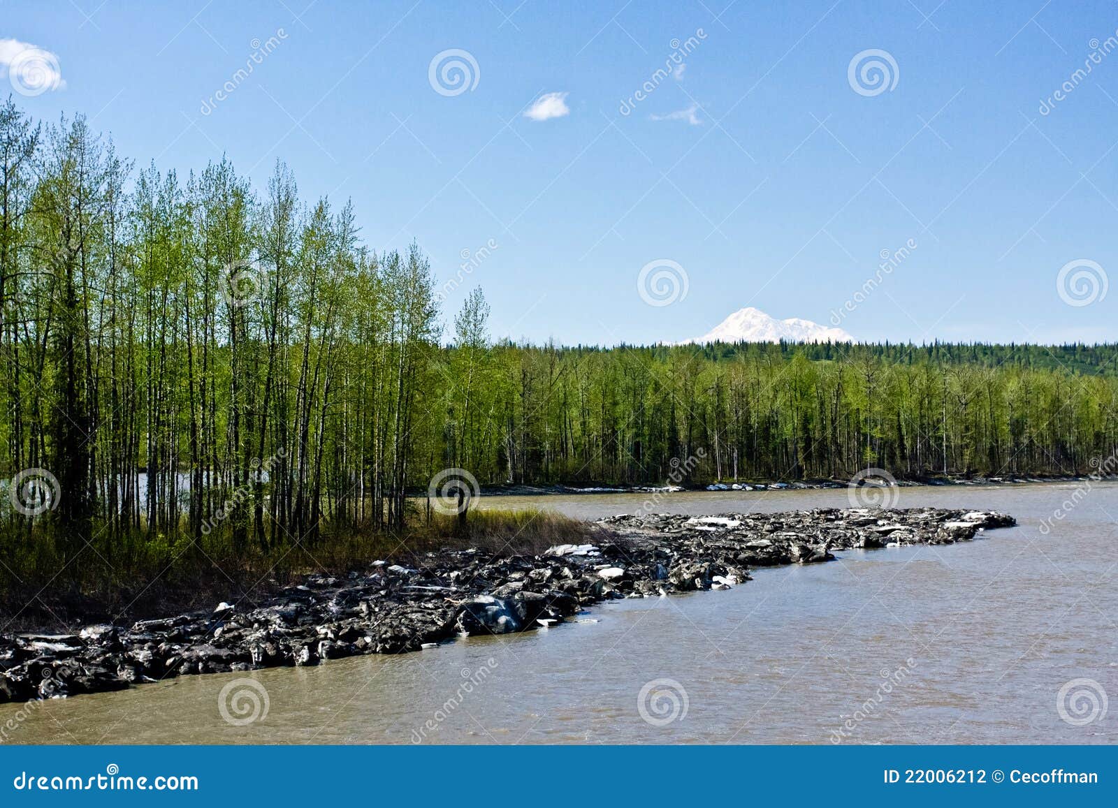 Denali and River stock photo. Image of blue, tourism - 22006212