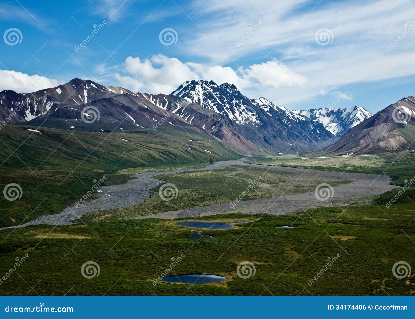 Denali s Polychrome Pass stock photo. Image of mountain - 34174406