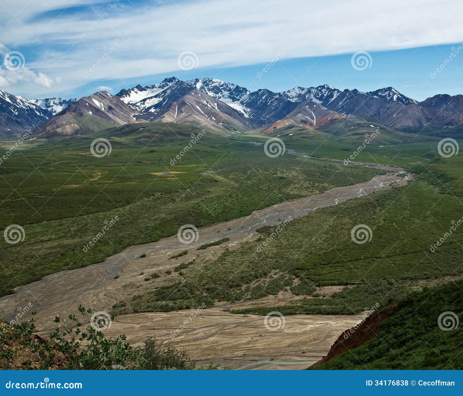 Denali s Polychrome Pass stock photo. Image of mountain - 34176838
