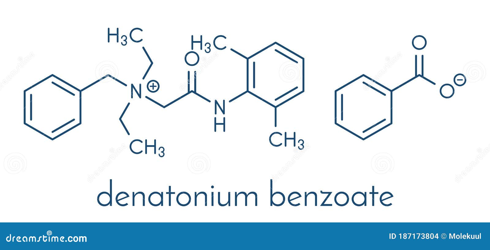 Denatonium Benzoate Bittering Agent. Skeletal Formula. Stock Vector ...