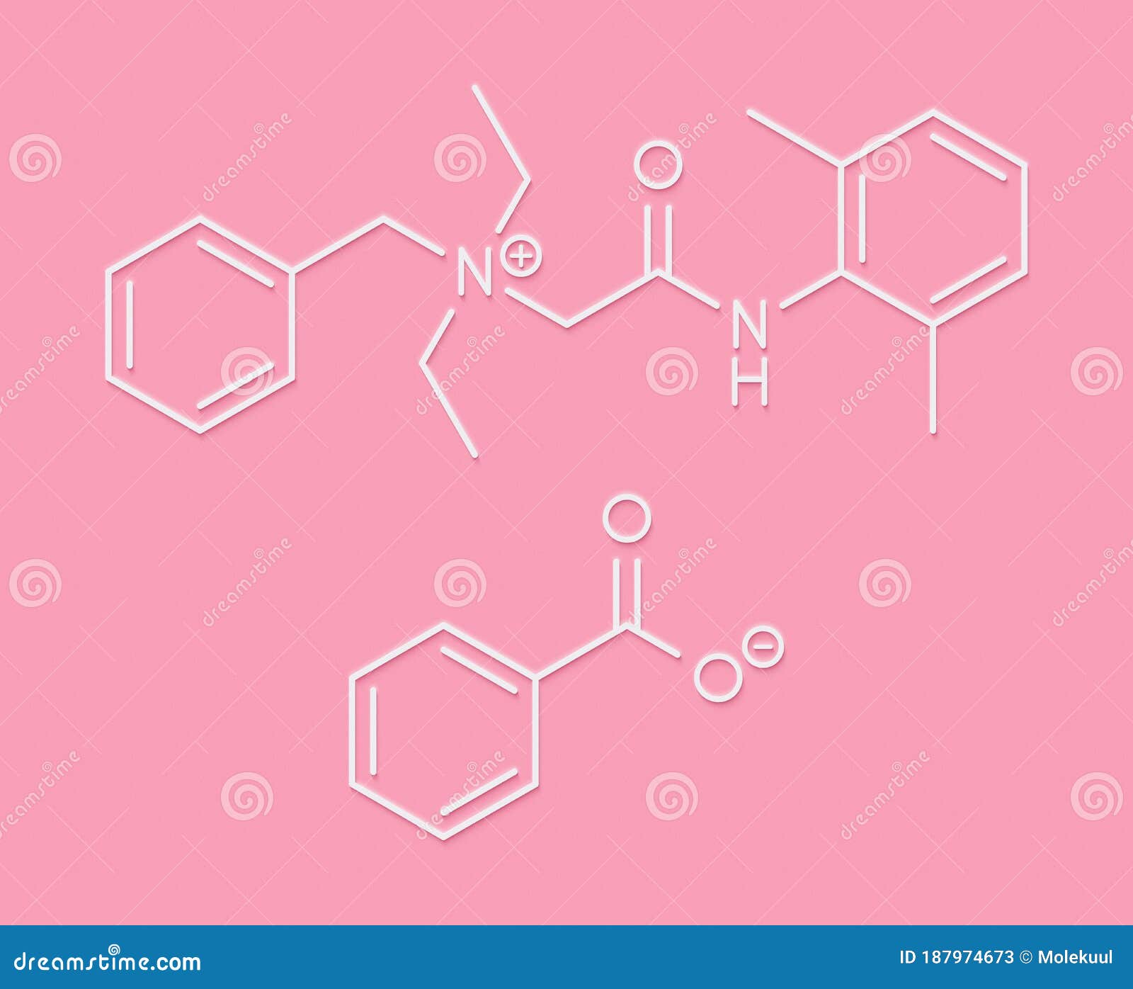 Denatonium Benzoate Bittering Agent. Skeletal Formula. Stock ...