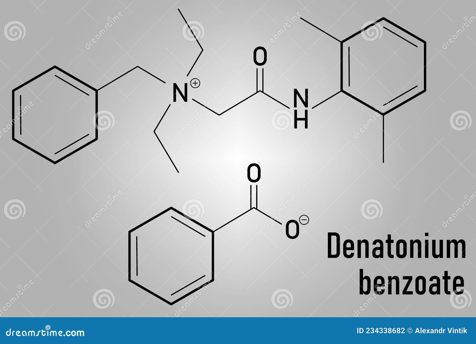 Denatonium Benzoate Bittering Agent. Skeletal Formula Stock Vector ...