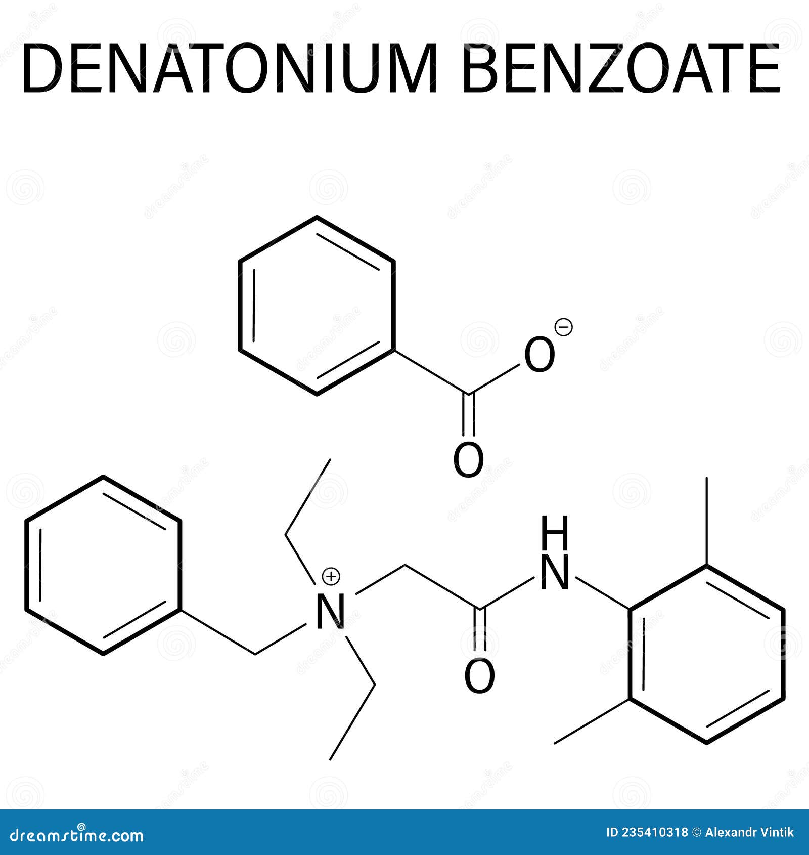 Denatonium Benzoate Bittering Agent. Skeletal Formula Stock Vector ...