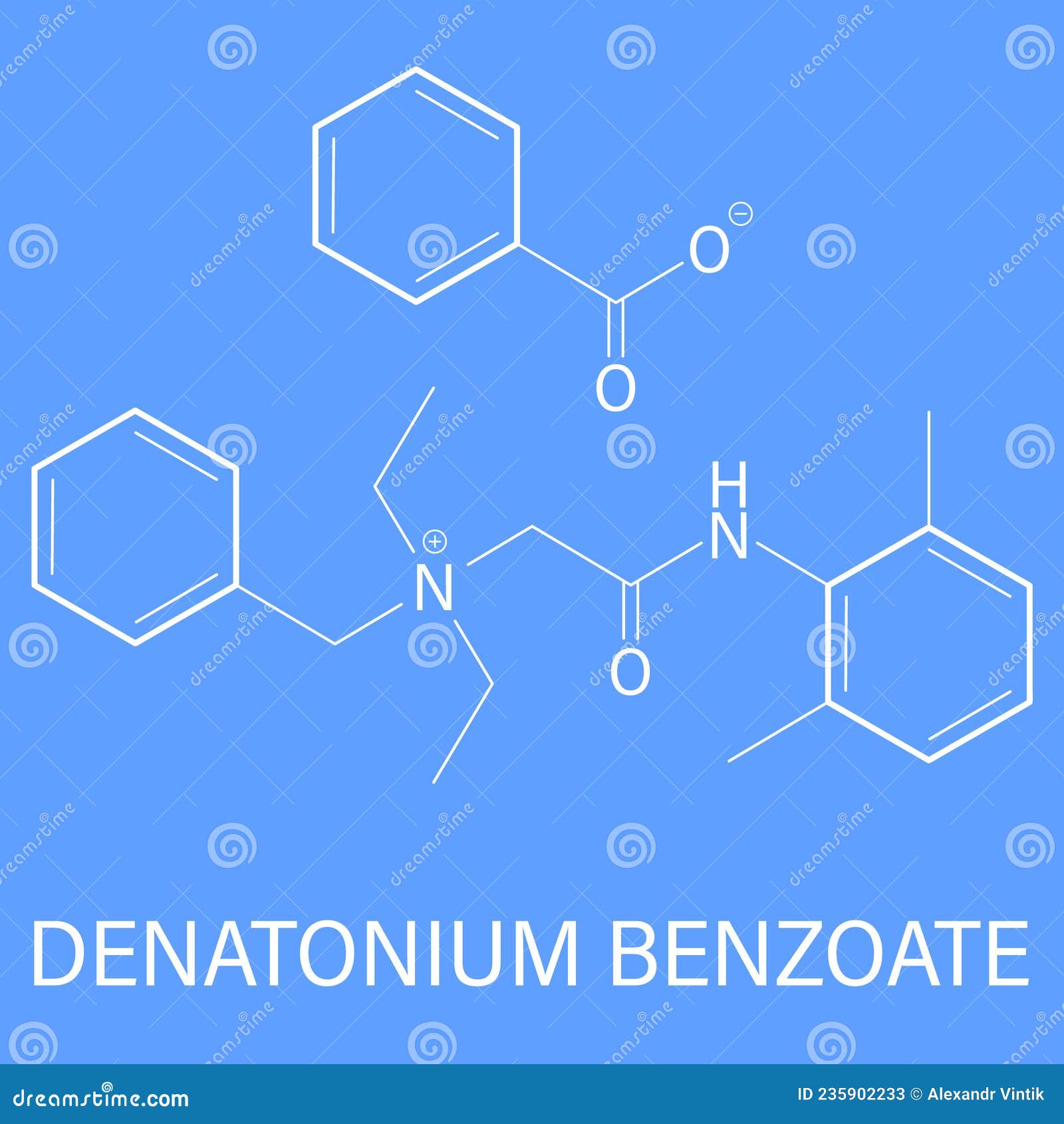Denatonium Benzoate Bittering Agent. Skeletal Formula Stock Vector ...