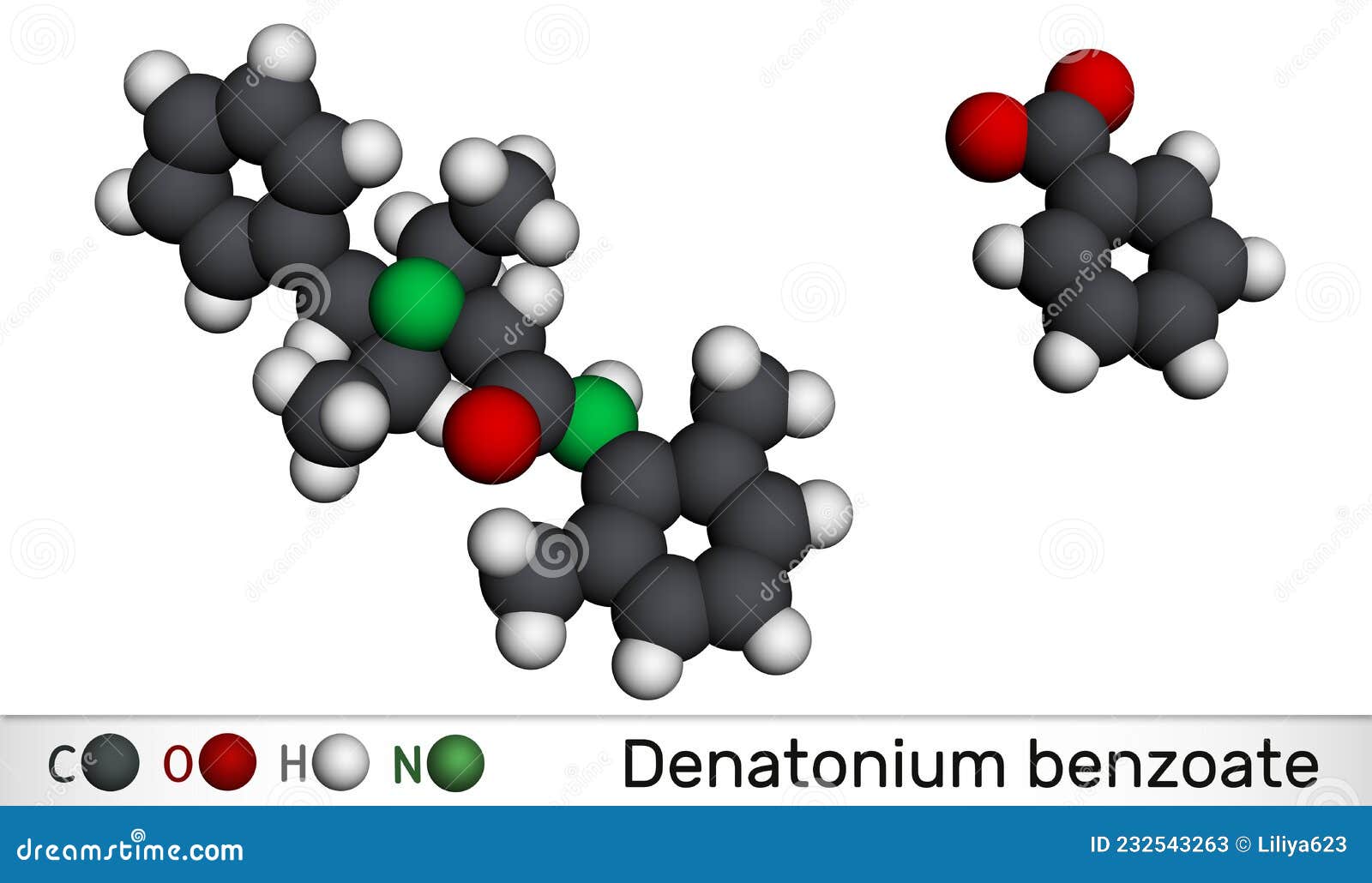 Denatonium Benzoate Molecule. it Has the Most Bitter Taste of Any ...