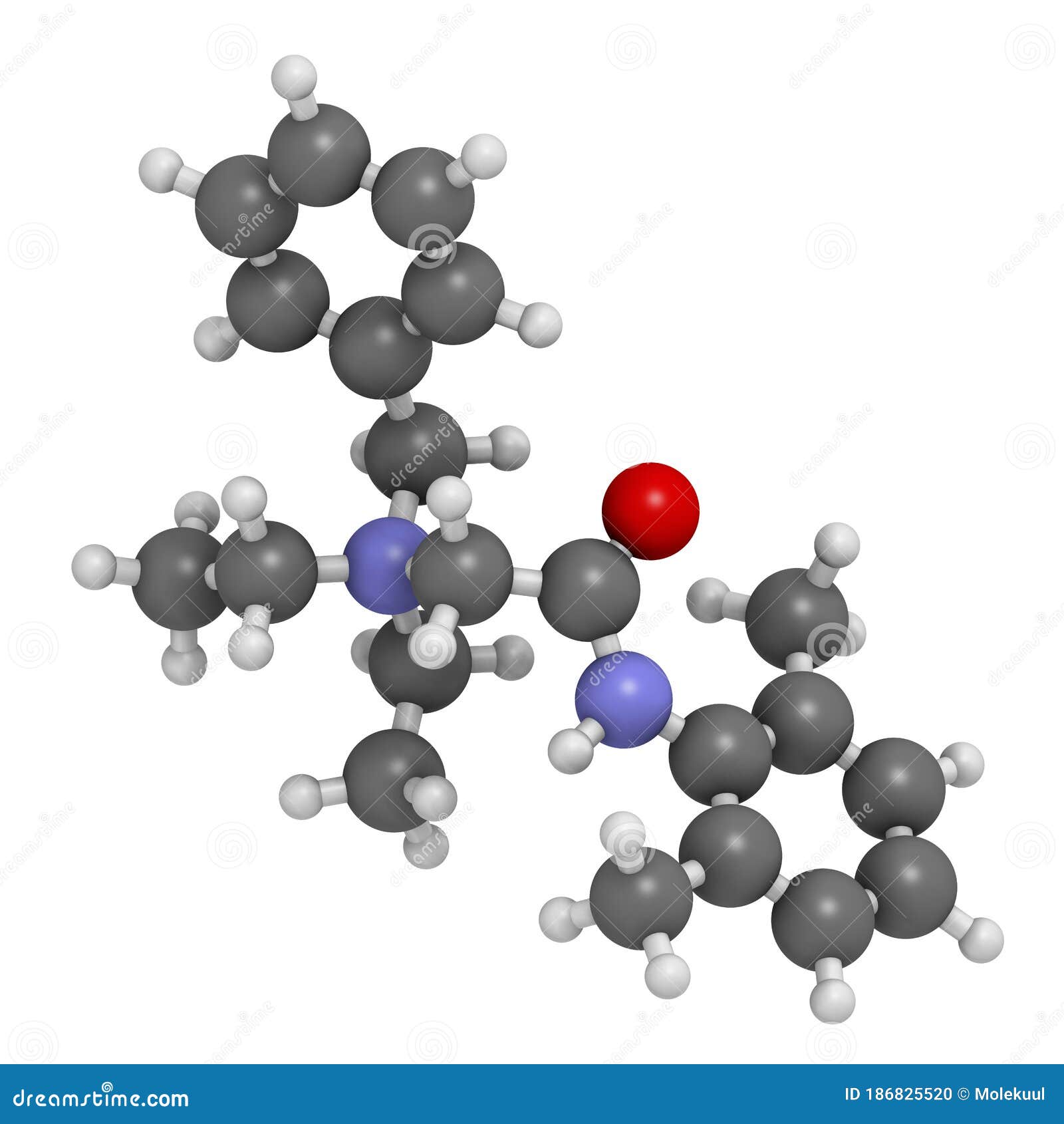 Denatonium Bittering Agent Molecule. 3D Rendering Stock Illustration ...