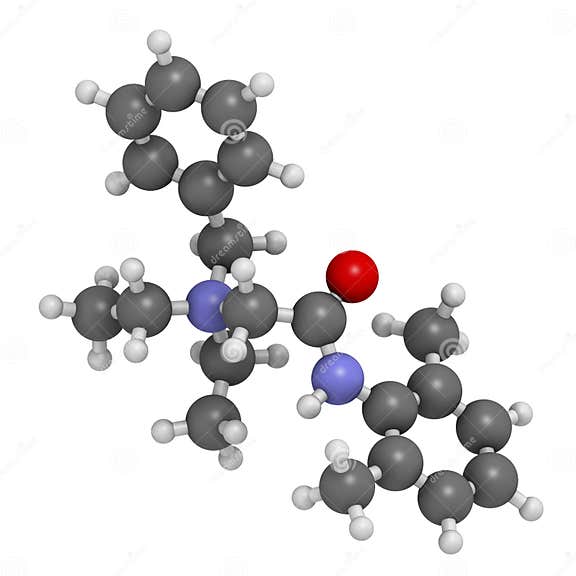 Denatonium Bittering Agent Molecule. 3D Rendering Stock Illustration ...