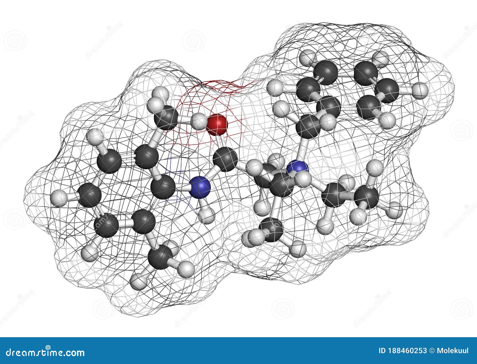 Denatonium Bittering Agent Molecule. 3D Rendering Stock Illustration ...