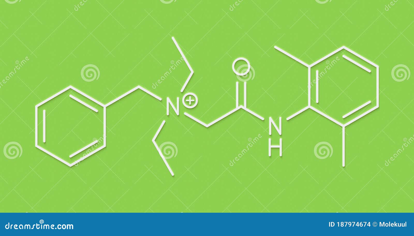 Denatonium Bittering Agent Molecule. Skeletal Formula. Stock ...