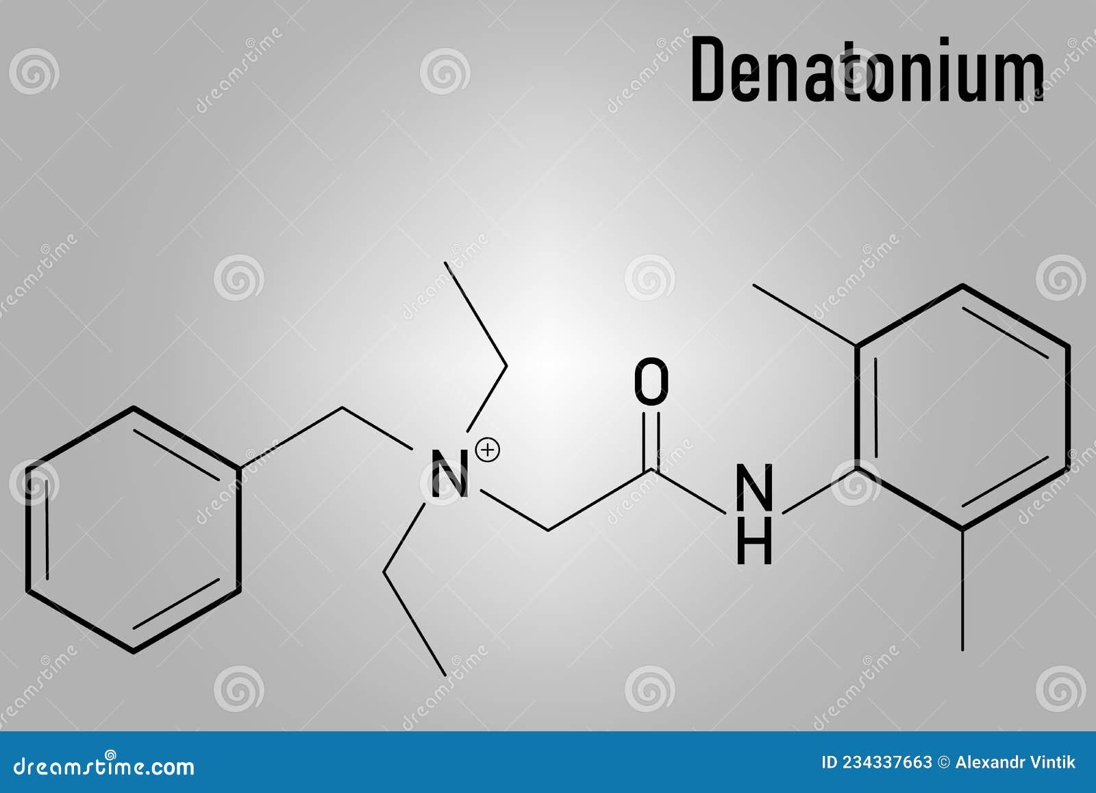 Denatonium Bittering Agent Molecule. Skeletal Formula. Chemical ...