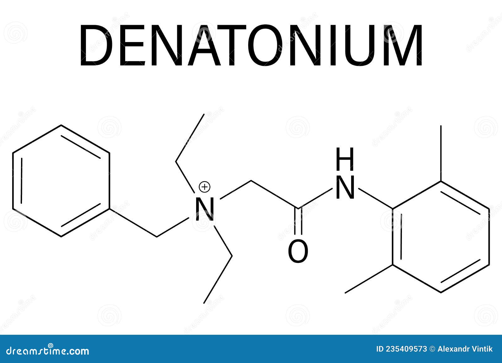 Denatonium Bittering Agent Molecule. Skeletal Formula Stock Vector ...
