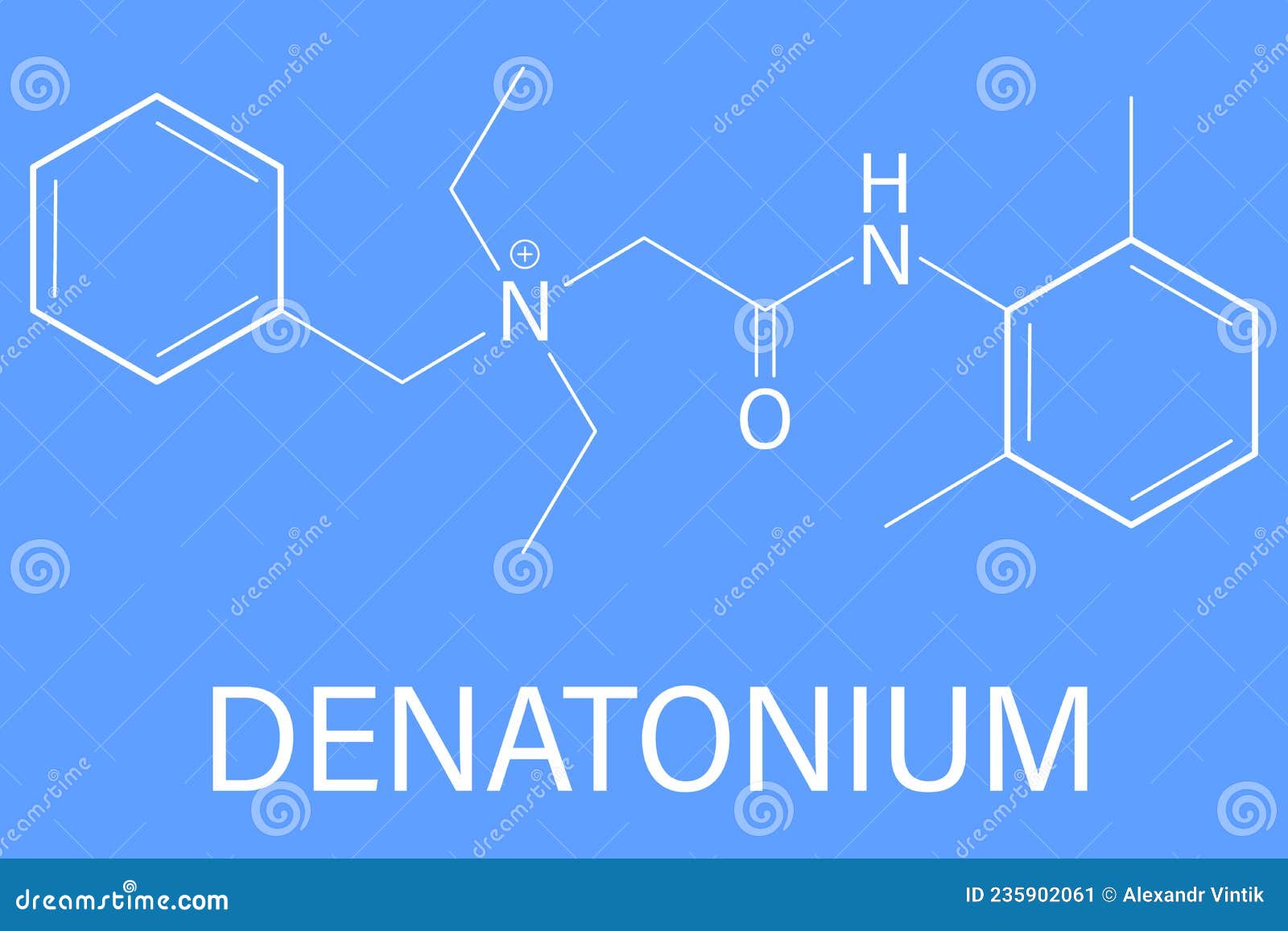 Denatonium Bittering Agent Molecule. Skeletal Formula Stock Vector ...