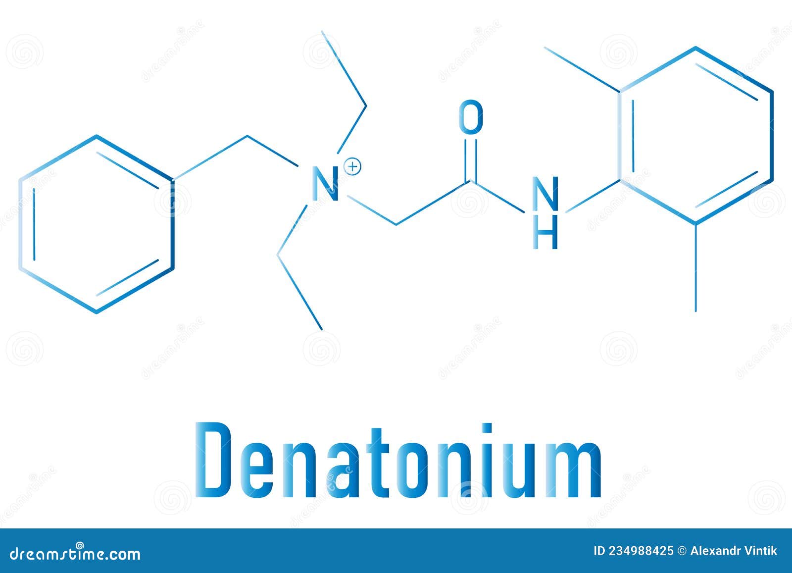 Denatonium Bittering Agent Molecule. Skeletal Formula. Chemical ...